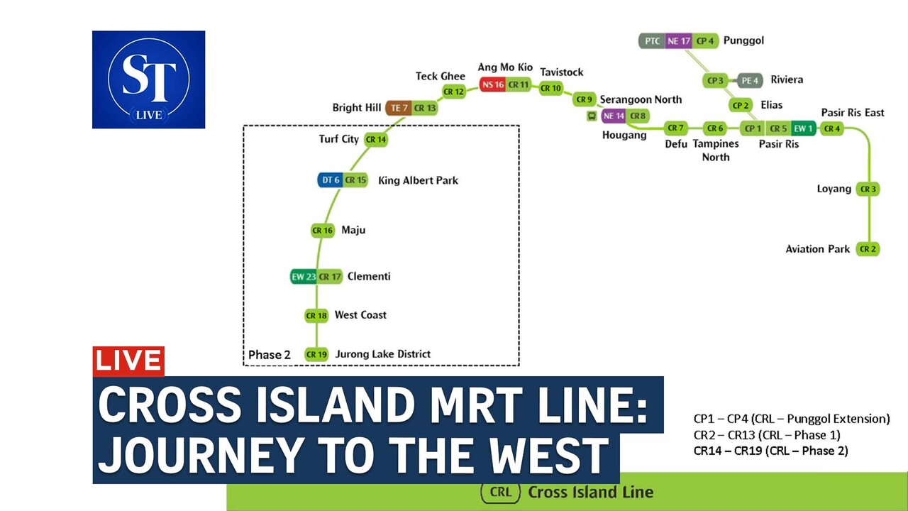 ST LIVE: Six new MRT stations in the west, when Cross Island Line's ...