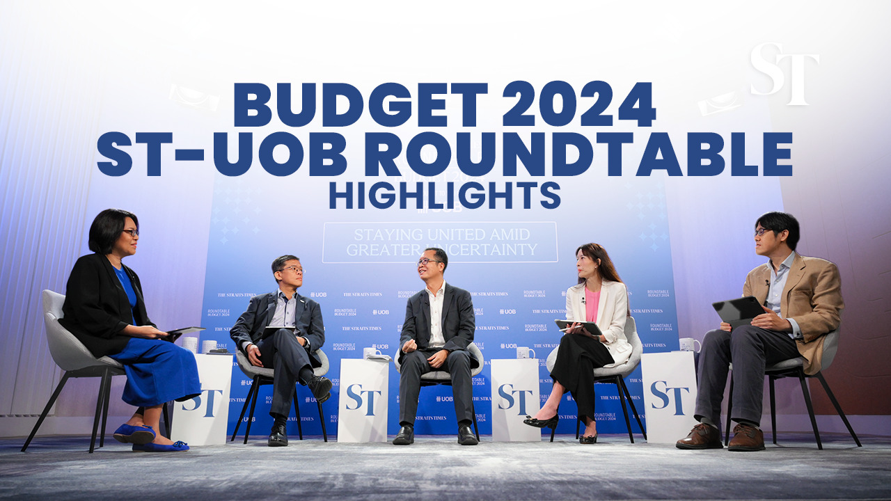 4 key points from the ST-UOB Roundtable on Budget 2024 video. STAYHOME.COM.SG #StayHomeWithSPH